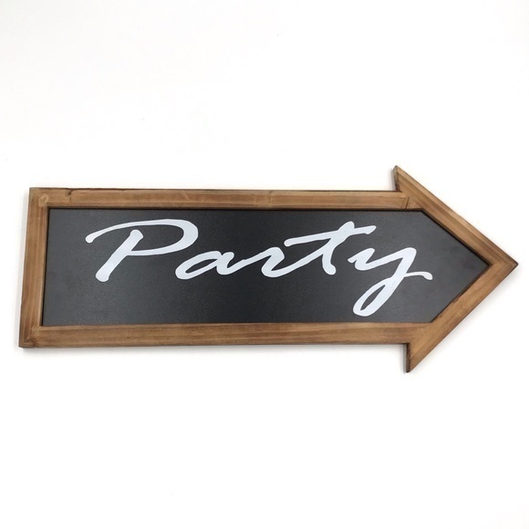 Party Supplies | Party Arrow Sign Black With Wood Trim | Poshmark